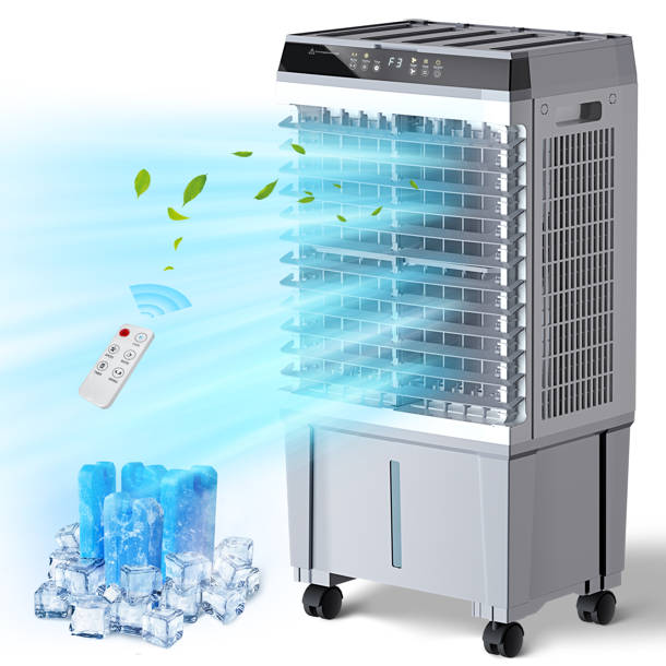 oylus 2-in-1 Evaporative Ice Cooling Fan Water With Remote, 5.2gal Water Tank | Wayfair